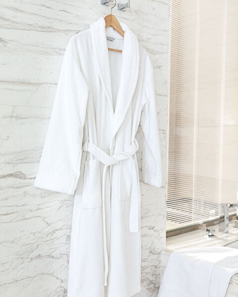 Riz Shawl Collar Unisex Bathrobe 1KBORN0101101 - Madame Coco